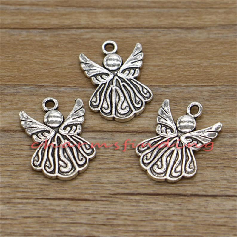 20pcs Angel Charms Antique Silver Tone 21x15mm Cf0557 - Etsy