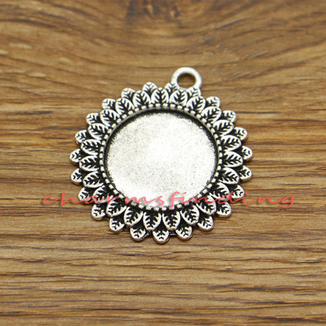 6pcs Flower Pendant Bezel Setting Cabochon Setting Mounting Base ...