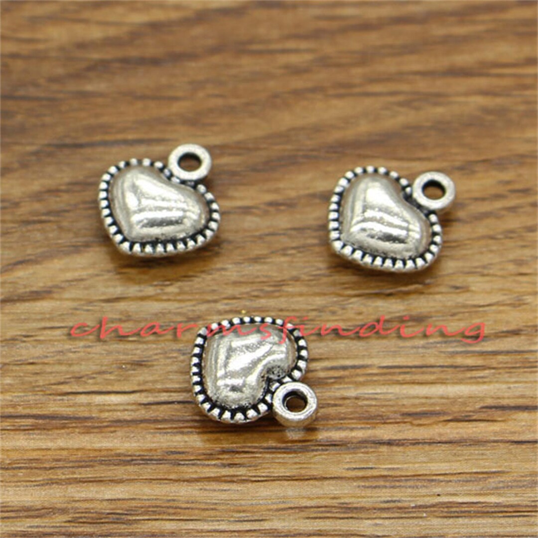 30pcs Heart Charms Love Charms 3d Charms Valentines Charms Antique ...
