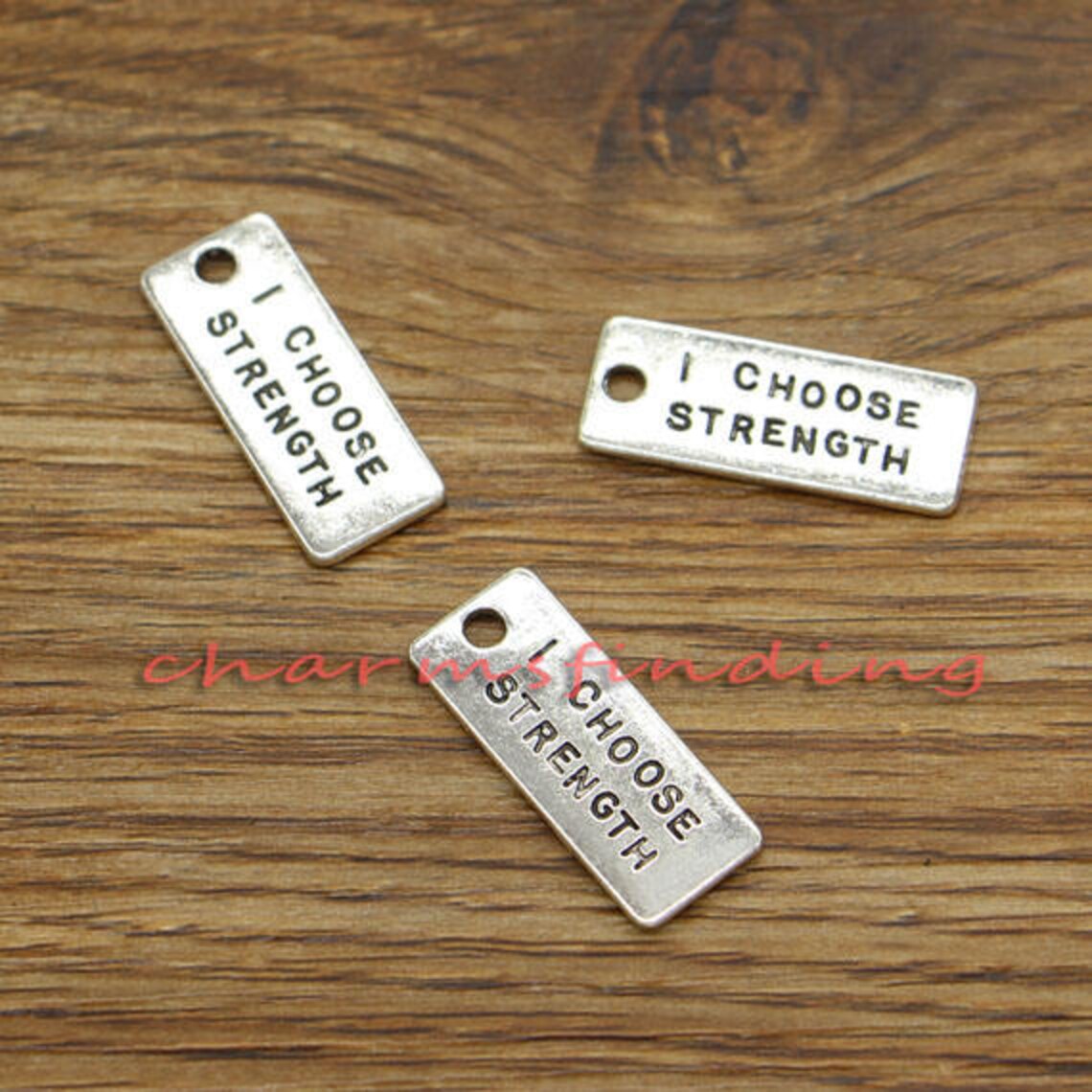 20pcs I Choose Strength Charm Fitness Charm Antique Silver - Etsy