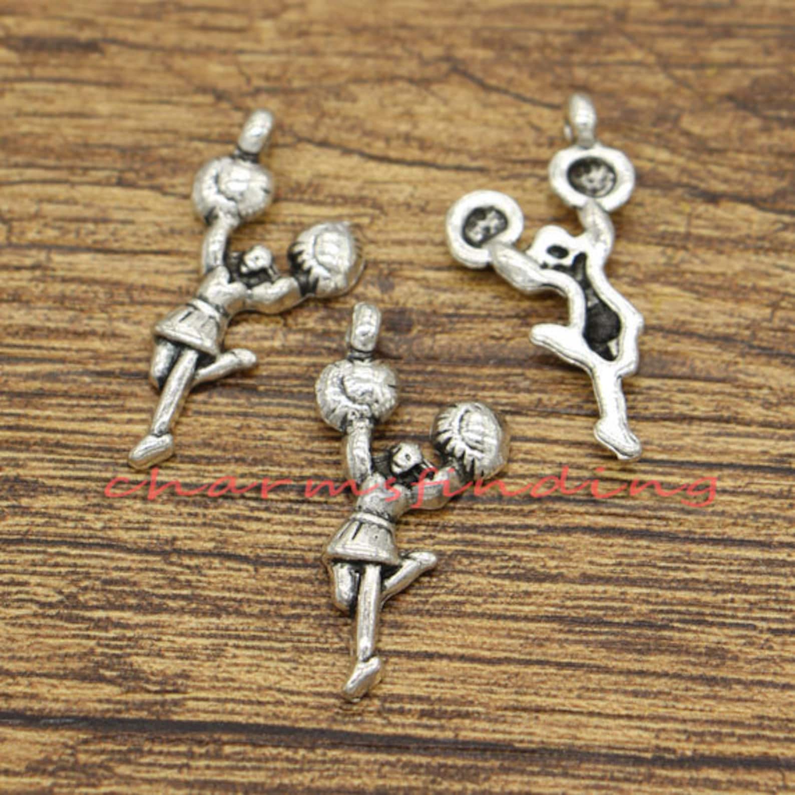 20pcs Cheerleader Charm Cheerleading Charm Cheer Charm Antique | Etsy