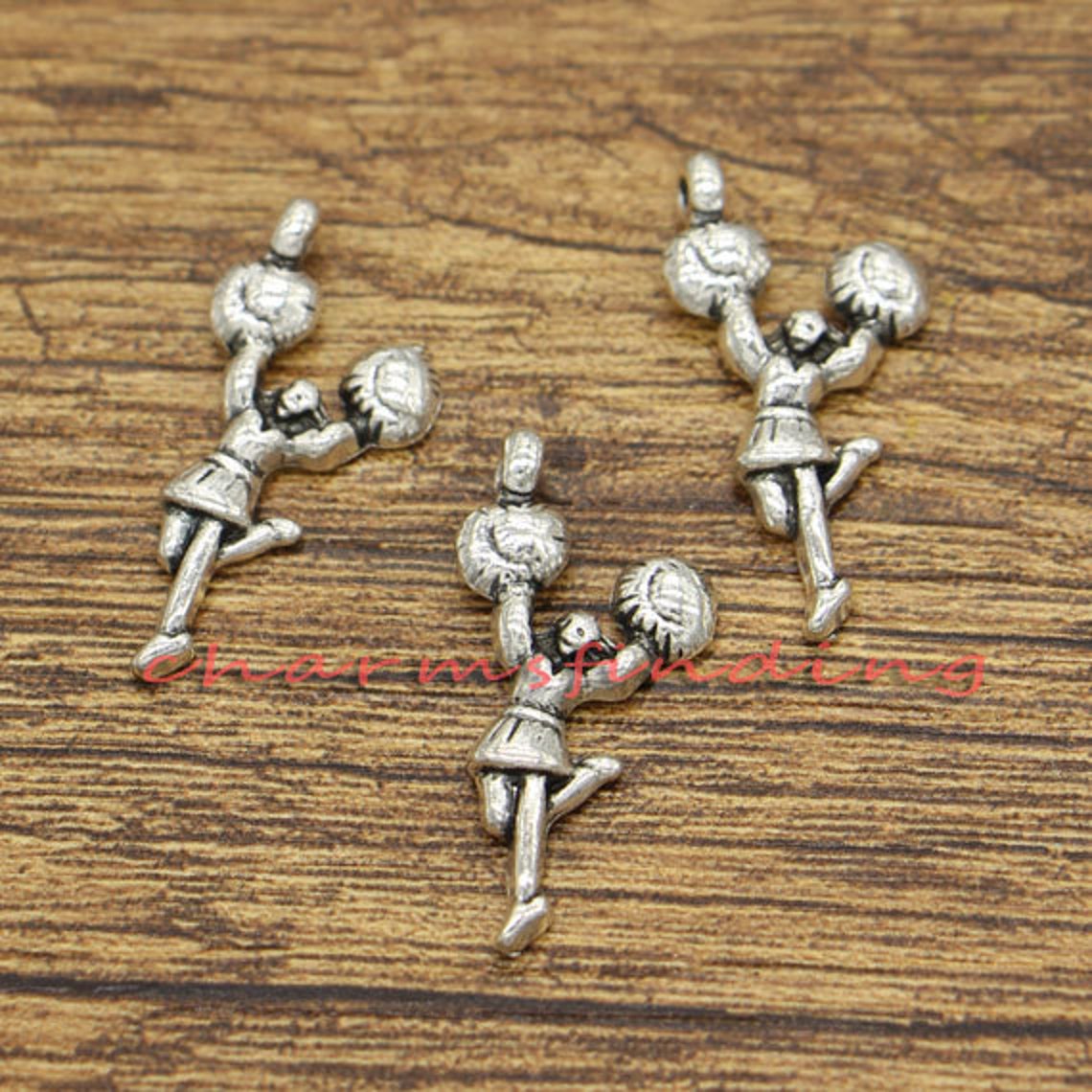 20pcs Cheerleader Charm Cheerleading Charm Cheer Charm Antique | Etsy