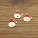 10pcs Santa Charms Christmas Charms Gold Plated Enamel Charms 17x18mm ...