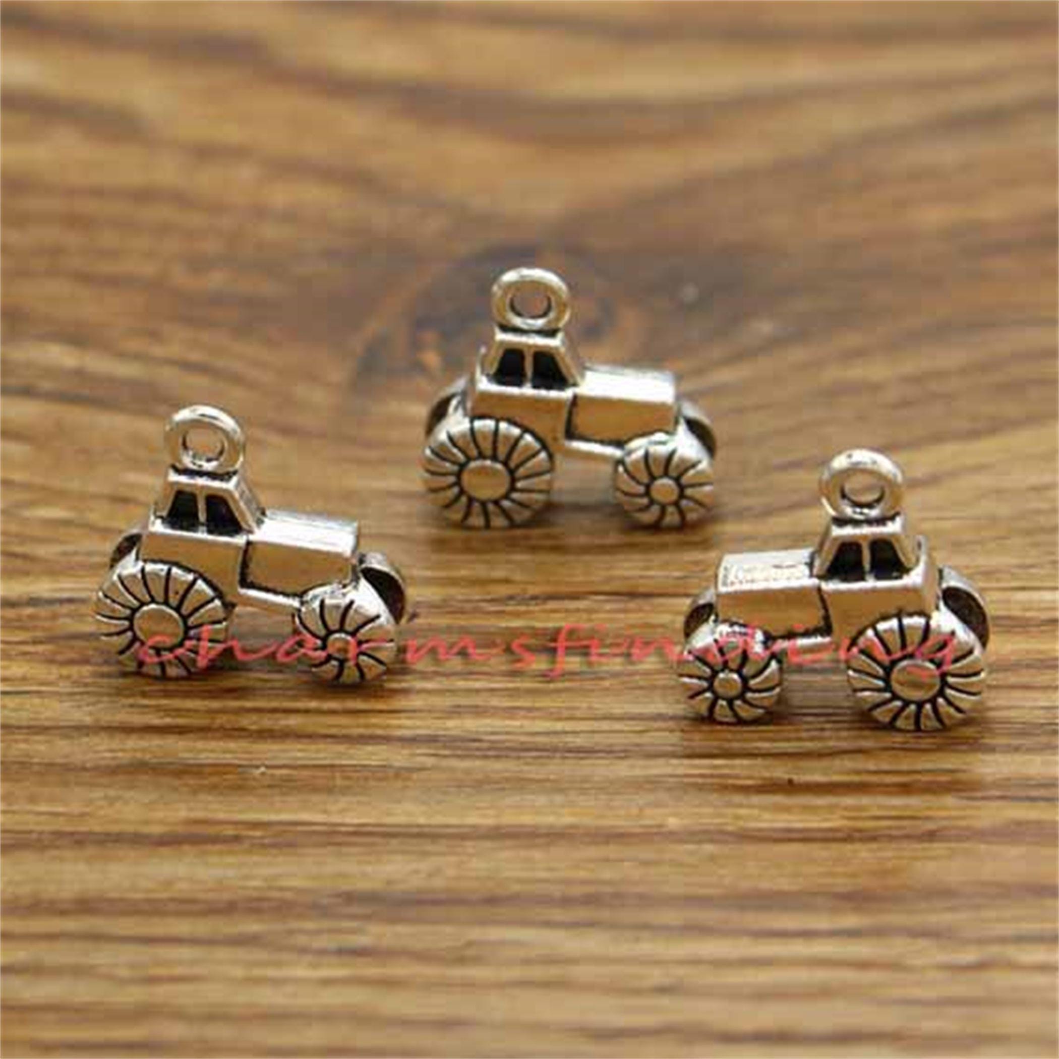 20 Car Charms Double Sided Charms Antique Silver Tone 16x16mm Cf3204 - Etsy