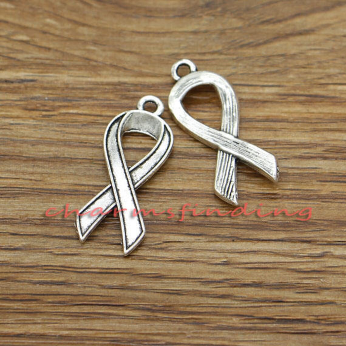 20pcs Awareness Ribbon Charms Antique Silver Tone 12x28mm | Etsy
