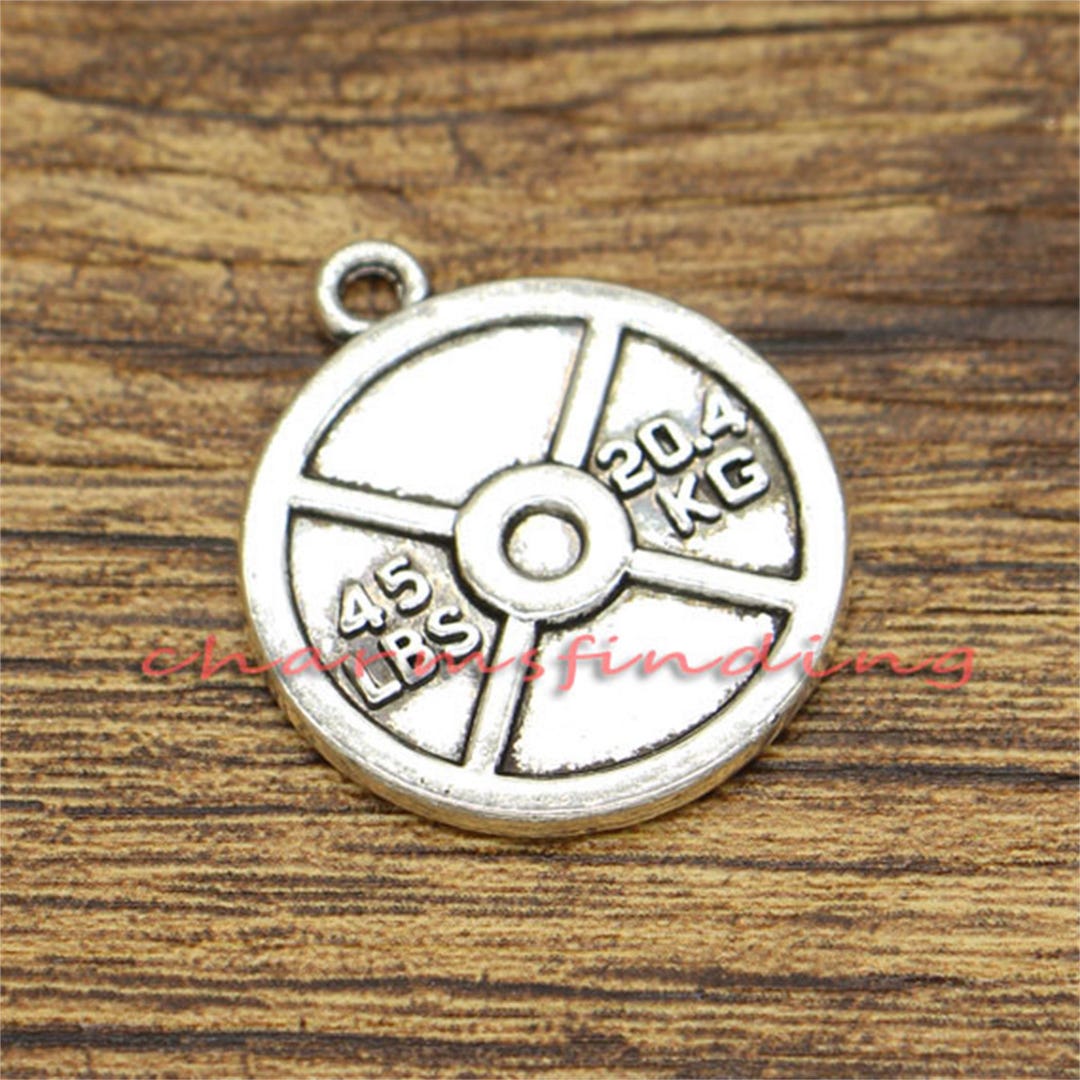 10pcs 45 LBS Weight Charms Weight Lifting Training Fitness Antique ...