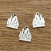 20pcs Flame Charms Blaze Fire Charm 2 Sided Antique Silver Tone 17x19mm ...