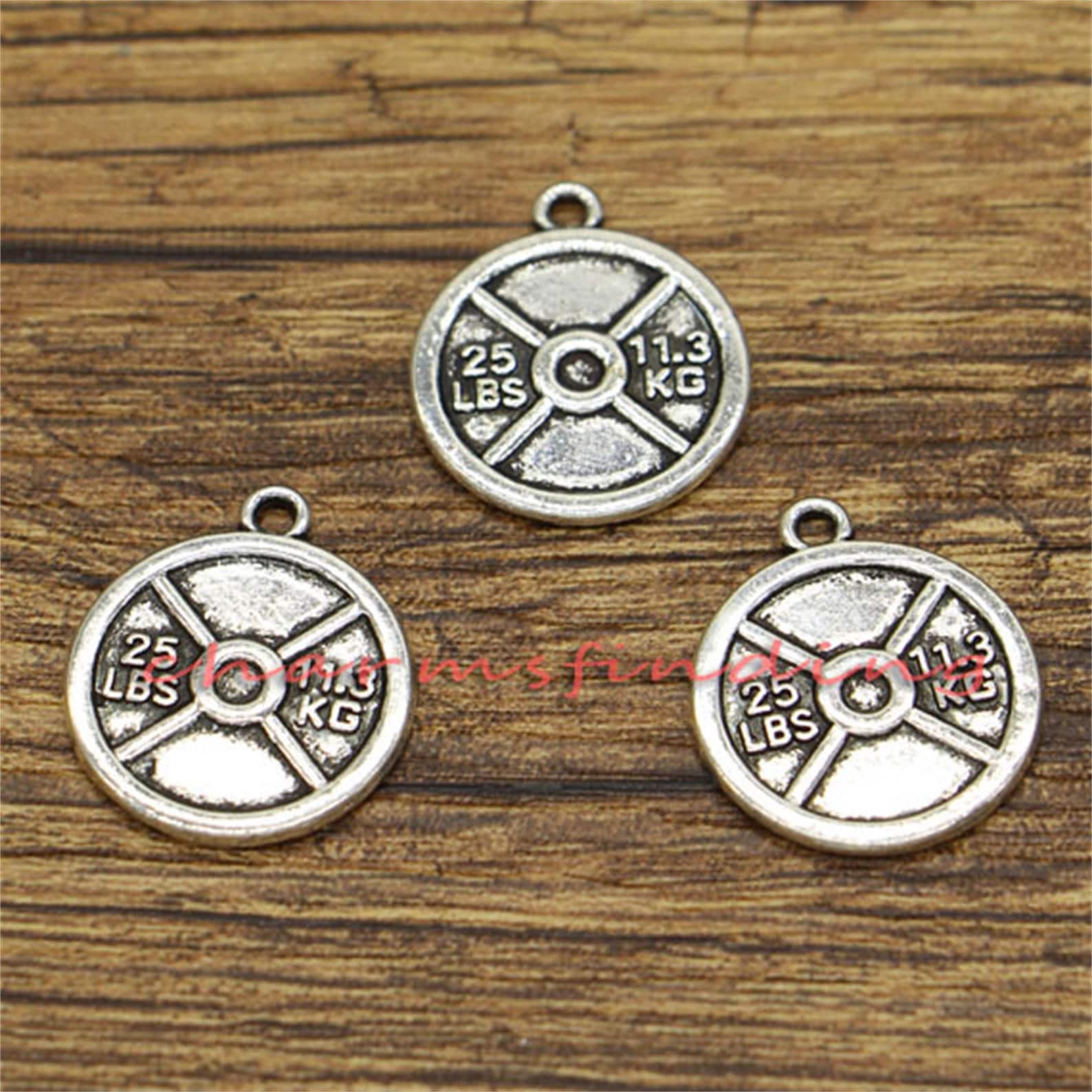 20pcs 25 LBS Weight Charms Weight Training Lifting Charms Antique ...