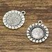 15pcs Flower Disc Charms Round Charms Bezel Setting Pendnat Tray ...