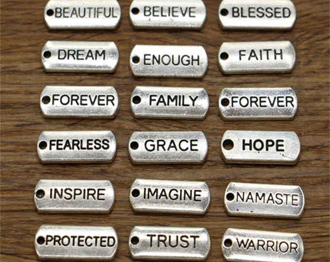 Polymer Clay Inspirational Word Tags for Crafting - Etsy