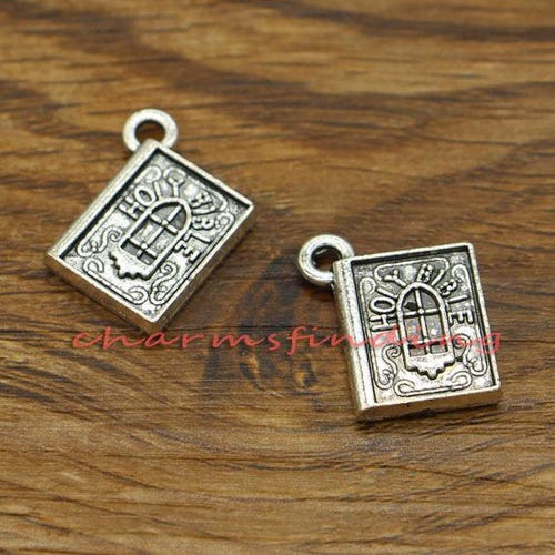 15pcs Holy Bible Charms Religious Charm Antique Silver Tone - Etsy