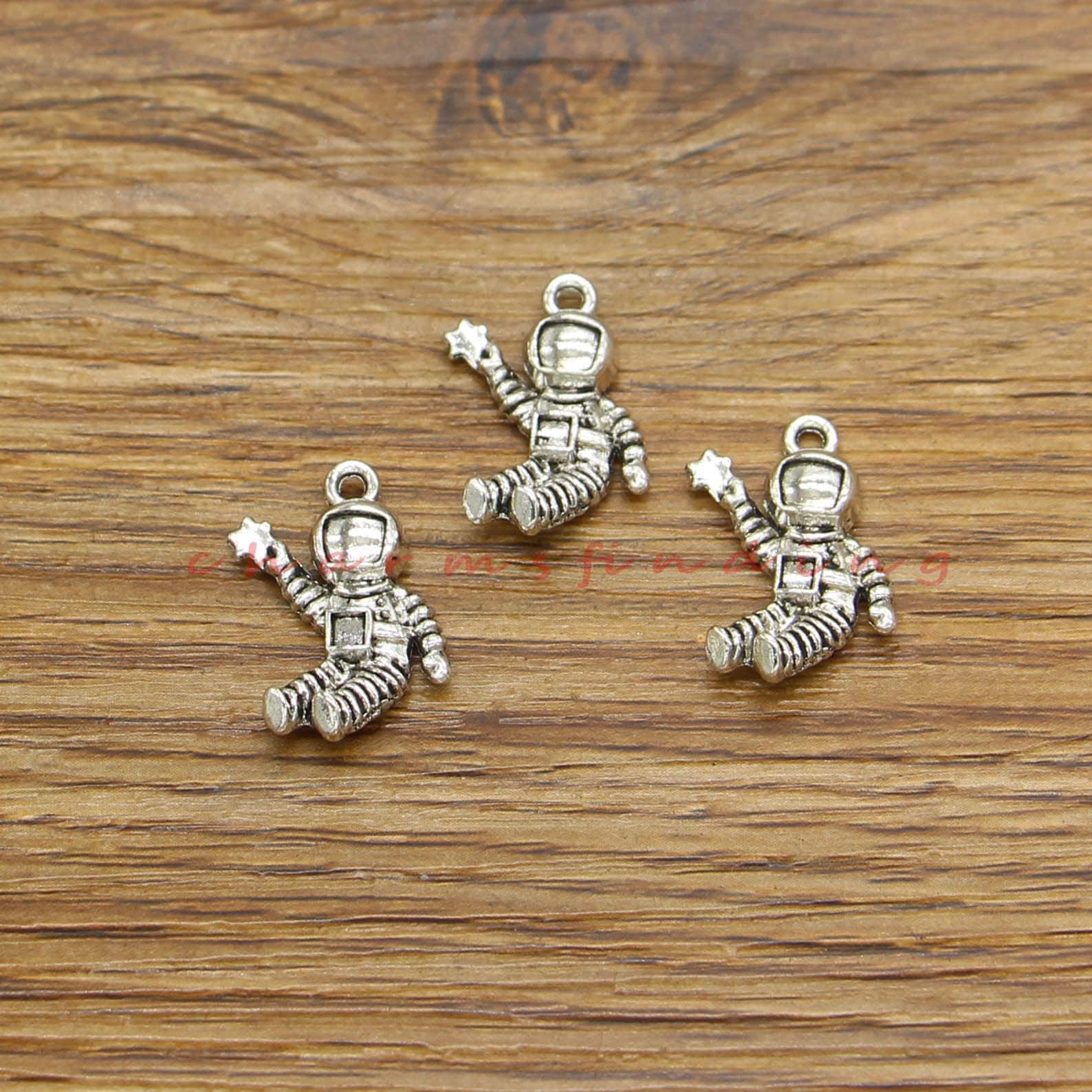 25pcs Astronaut Charms Outer Space Charms Antique Silver Tone | Etsy