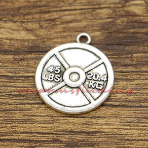 10pcs 45 LBS Weight Charms Weight Lifting Training Fitness Antique ...