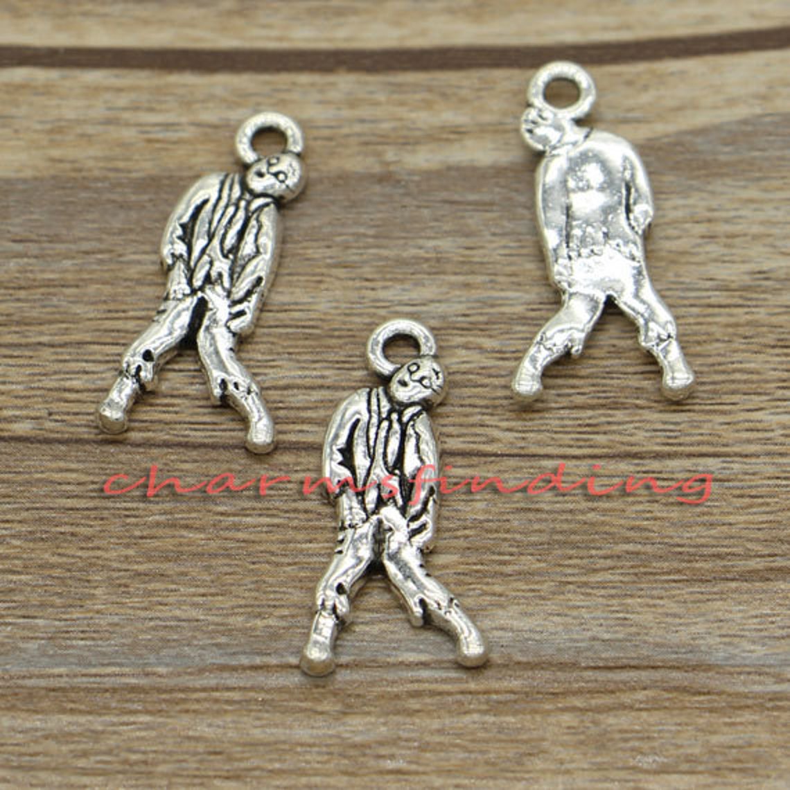 20pcs Zombie Charm Gothic Charm Antique Silver Tone 12x27mm | Etsy