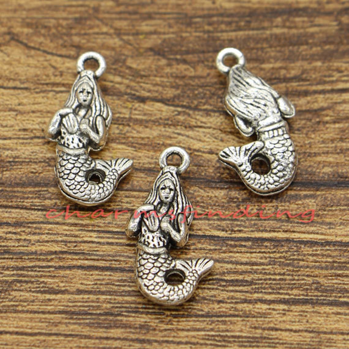 15pcs Mermaid Charms Ocean Charms 3D 2 Sided Charms Antique - Etsy