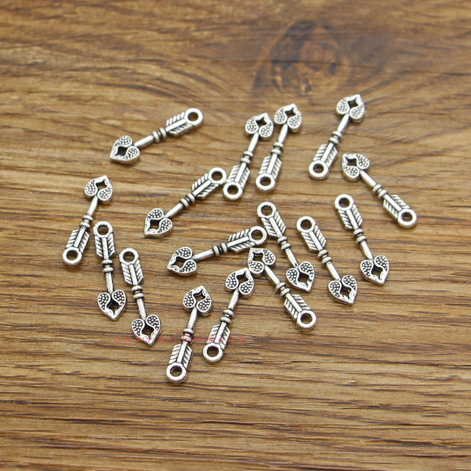 100pcs Arrow Charms Double Sided Bulk Charms Antique Silver - Etsy