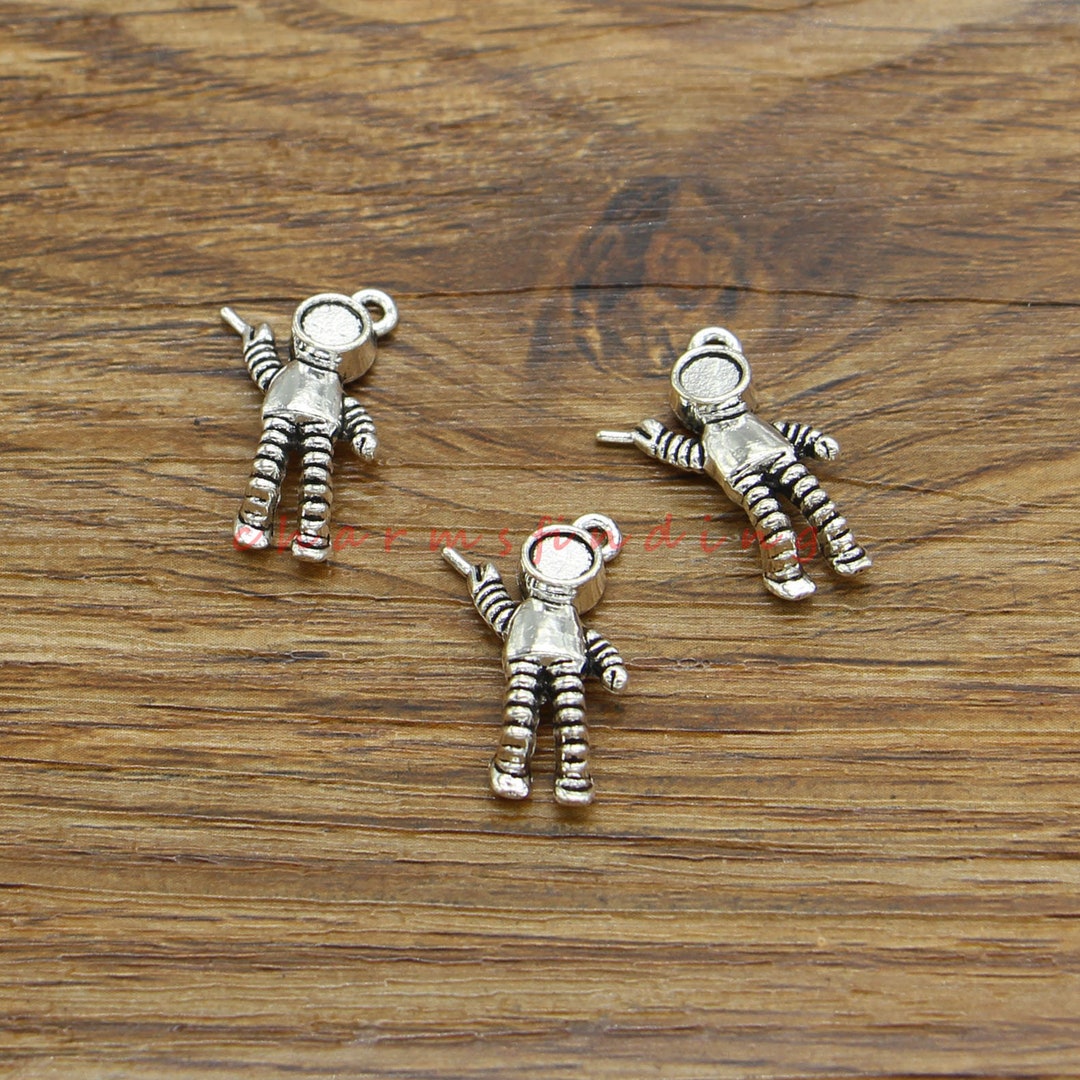 20pcs Astronaut Charms Outer Space Charms Antique Silver Tone 12x21mm ...
