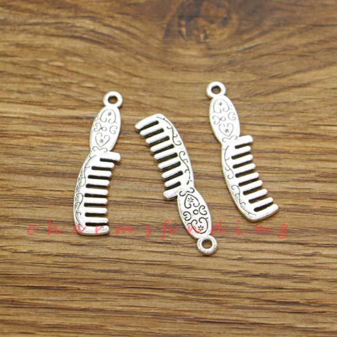20pcs Hair Comb Charm Hairdresser Charms Antique Silver Tone | Etsy