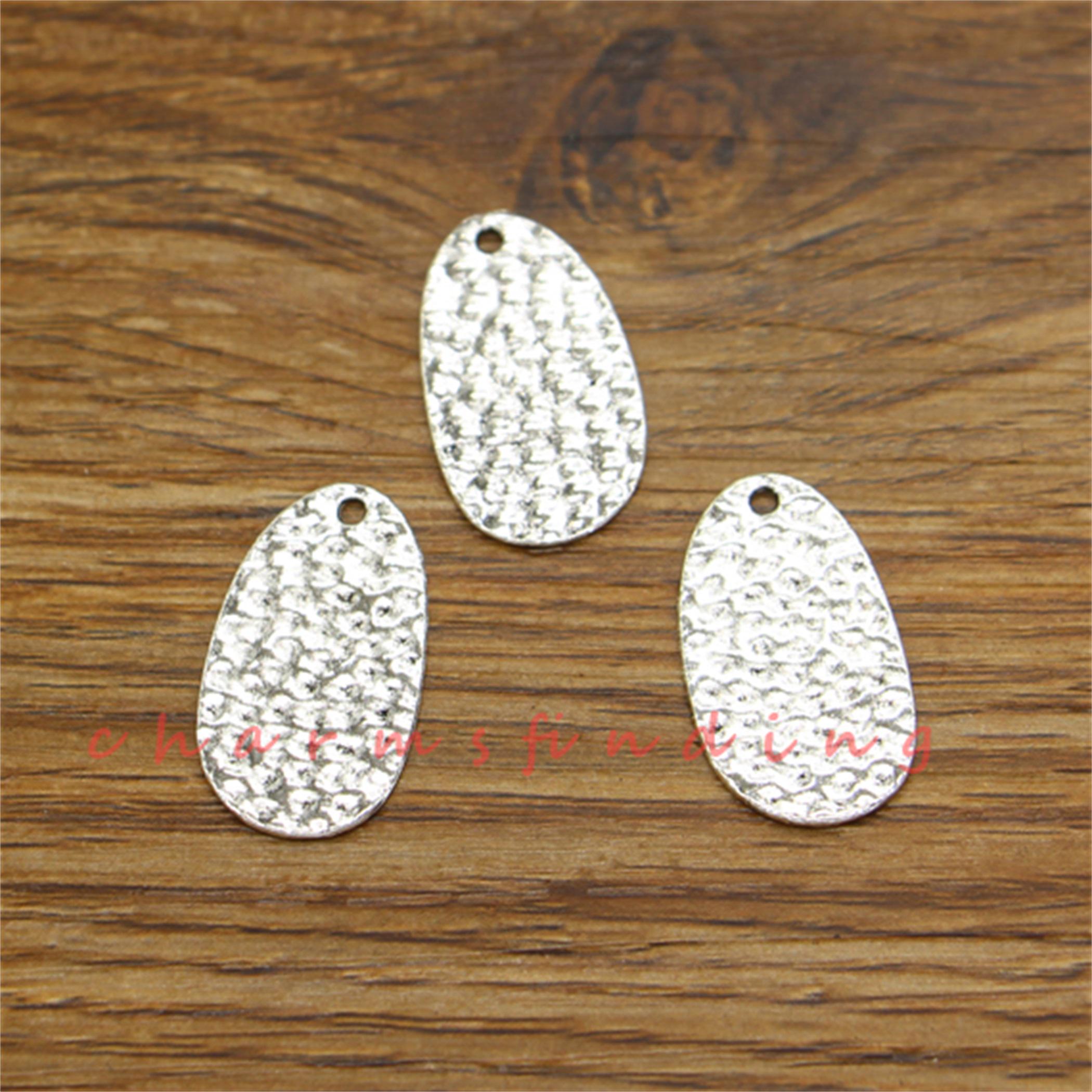 30pcs Oval Blank Plain Flat Charm Antique Silver Tone 13x24mm Cf3633 - Etsy
