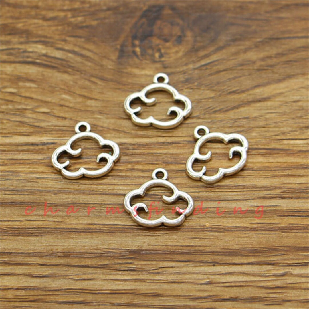 50pcs Cloud Charms Weather Charms Antique Silver Tone 15x13mm Cf3474 - Etsy