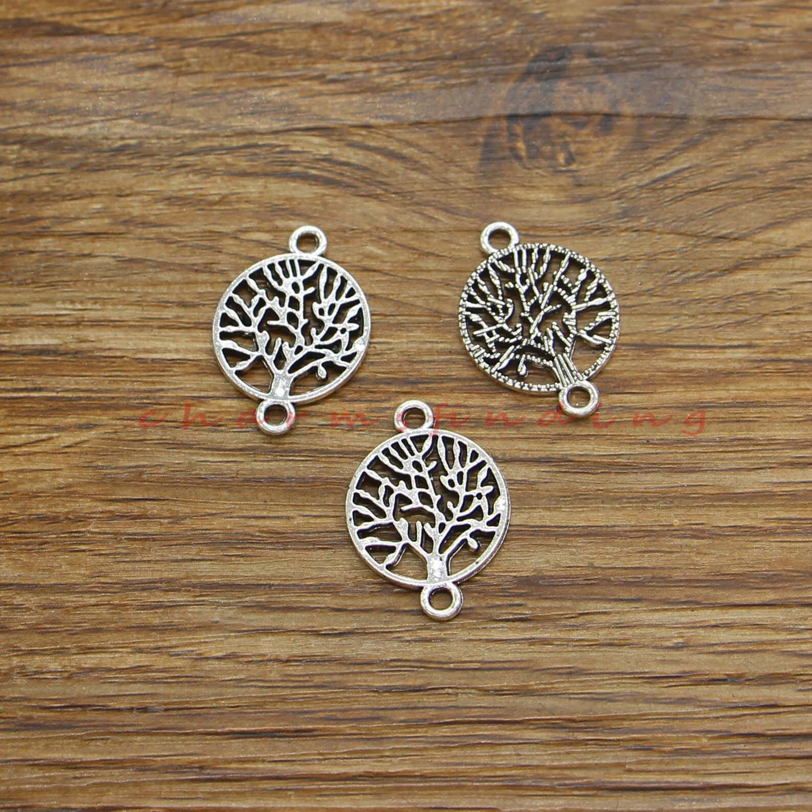 30pcs Leaf Connectors Charm Tree Branch Charm Antique Silver | Etsy