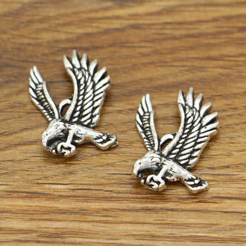 20pcs Eagle Charm Bird Charms Antique Silver Tone 18x25mm | Etsy