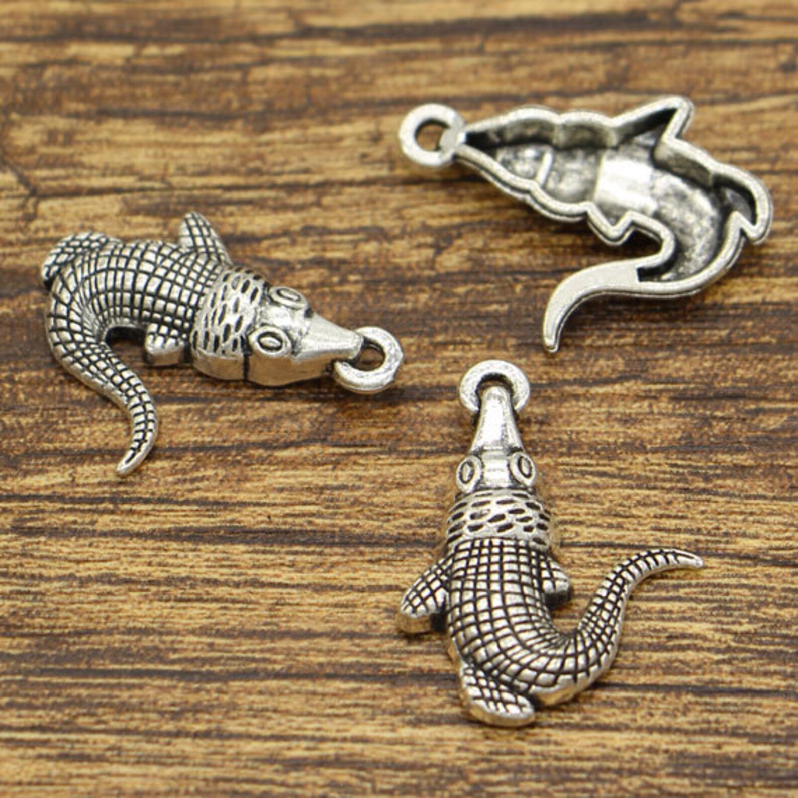 20pcs Alligator Charms Crocodile Charms Antique Silver Tone - Etsy
