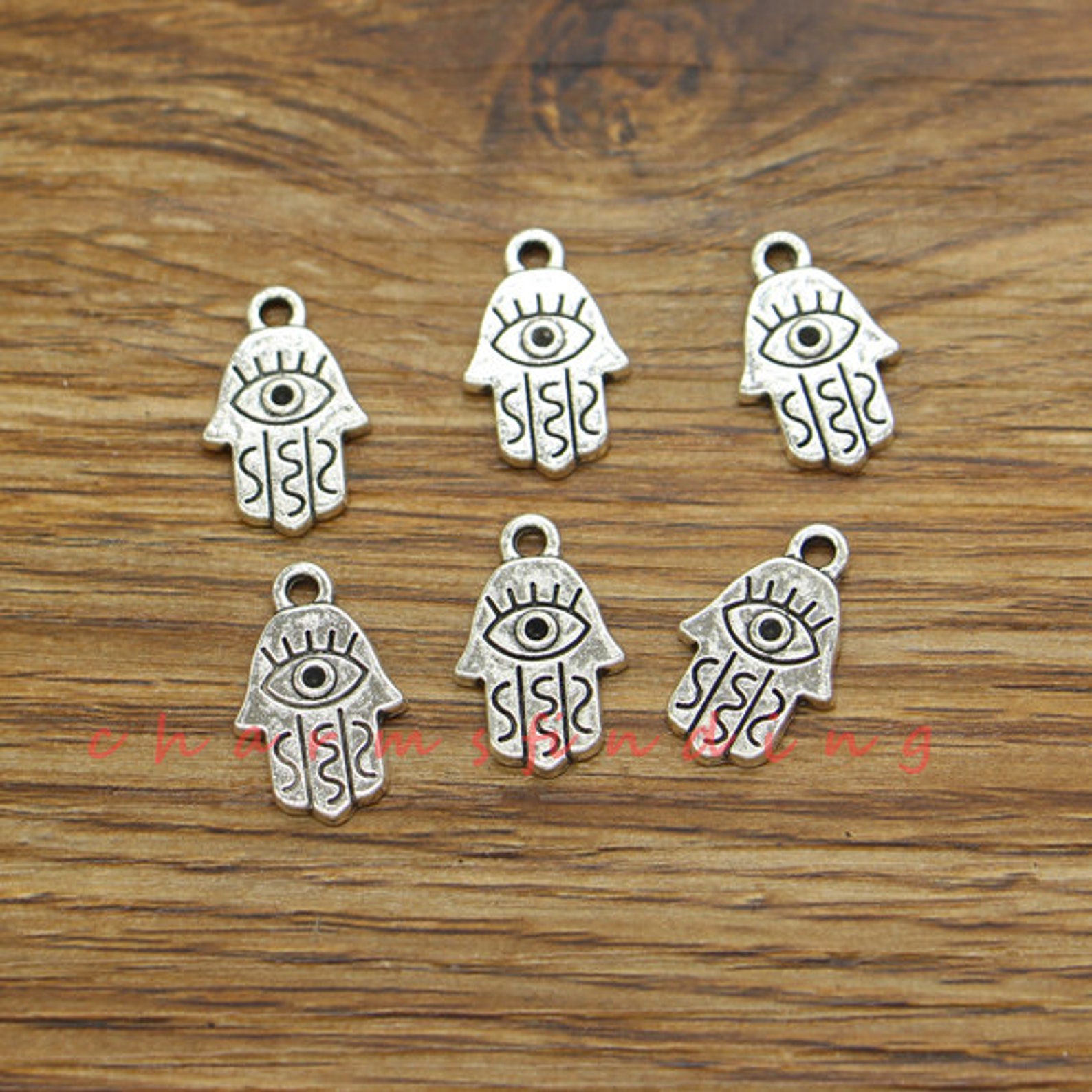50pcs Hamsa Hand Charms Henna Charms Antique Silver Tone - Etsy