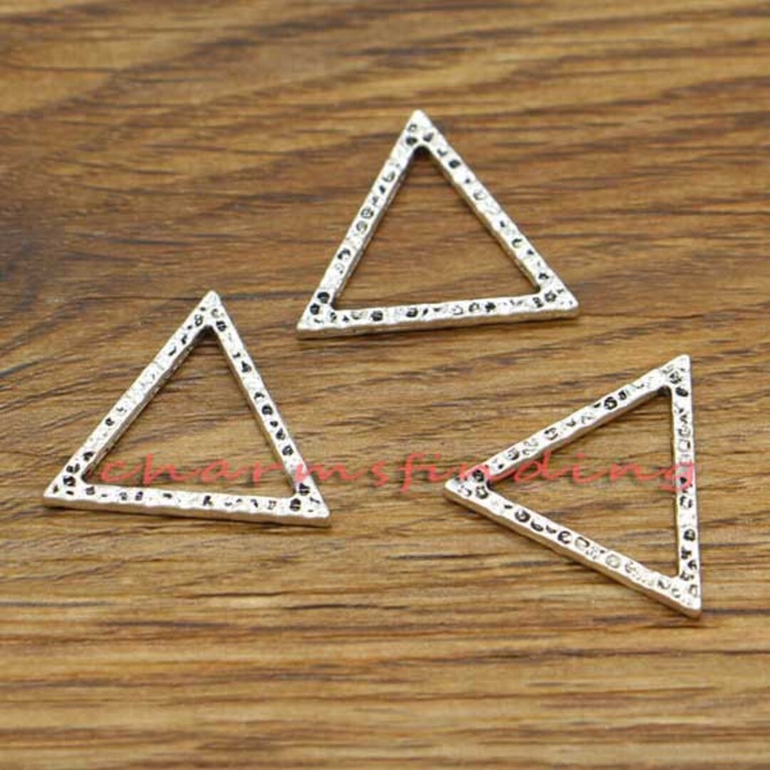 20pcs Triangle Connector Charms Geometric Charm Antique Silver Tone ...
