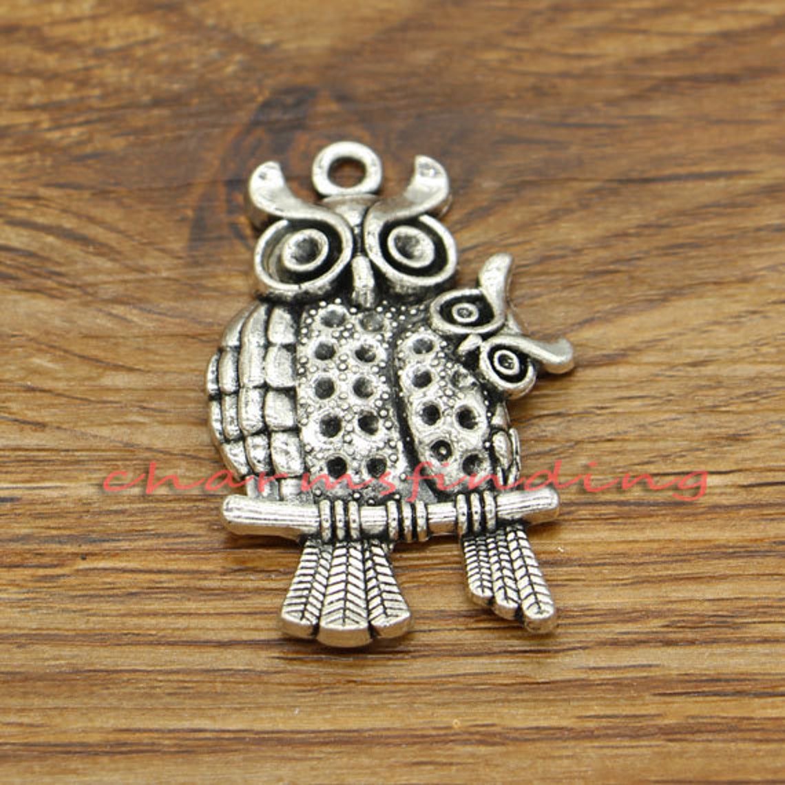 5pcs Large Owl Charms Pendants Bird Charms Antique Silver Tone - Etsy