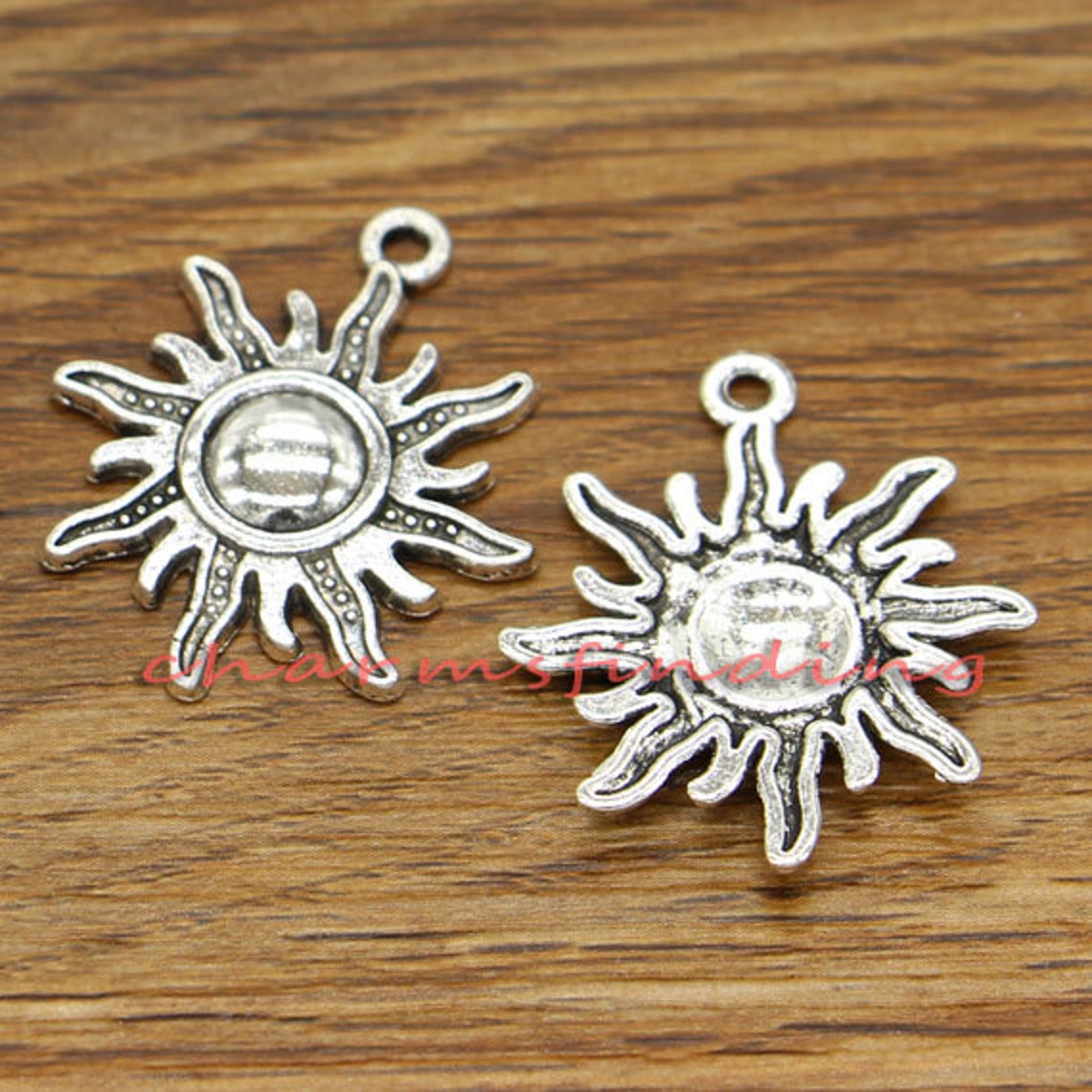 20pcs Sun Charms Celestial Charms Antique Silver Tone 25x29mm - Etsy