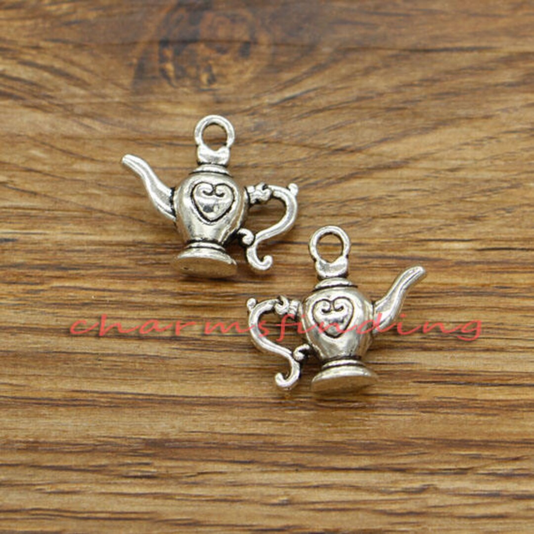 10pcsteapot Charms Pot Charms Antique Silver Tone 19x21x8mm Cf3383 - Etsy