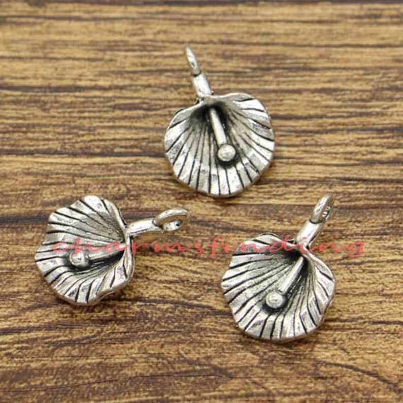 25pcs Leaf Charm 3D Charms Antique Silver Tone 19x14mm Cf2267 - Etsy