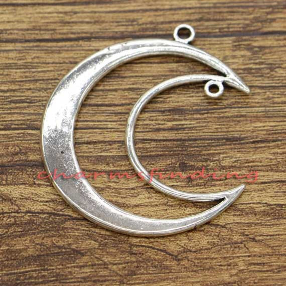 5pcs Large Crescent Moon Connector Charms Dangle Charm 46x51mm - Etsy