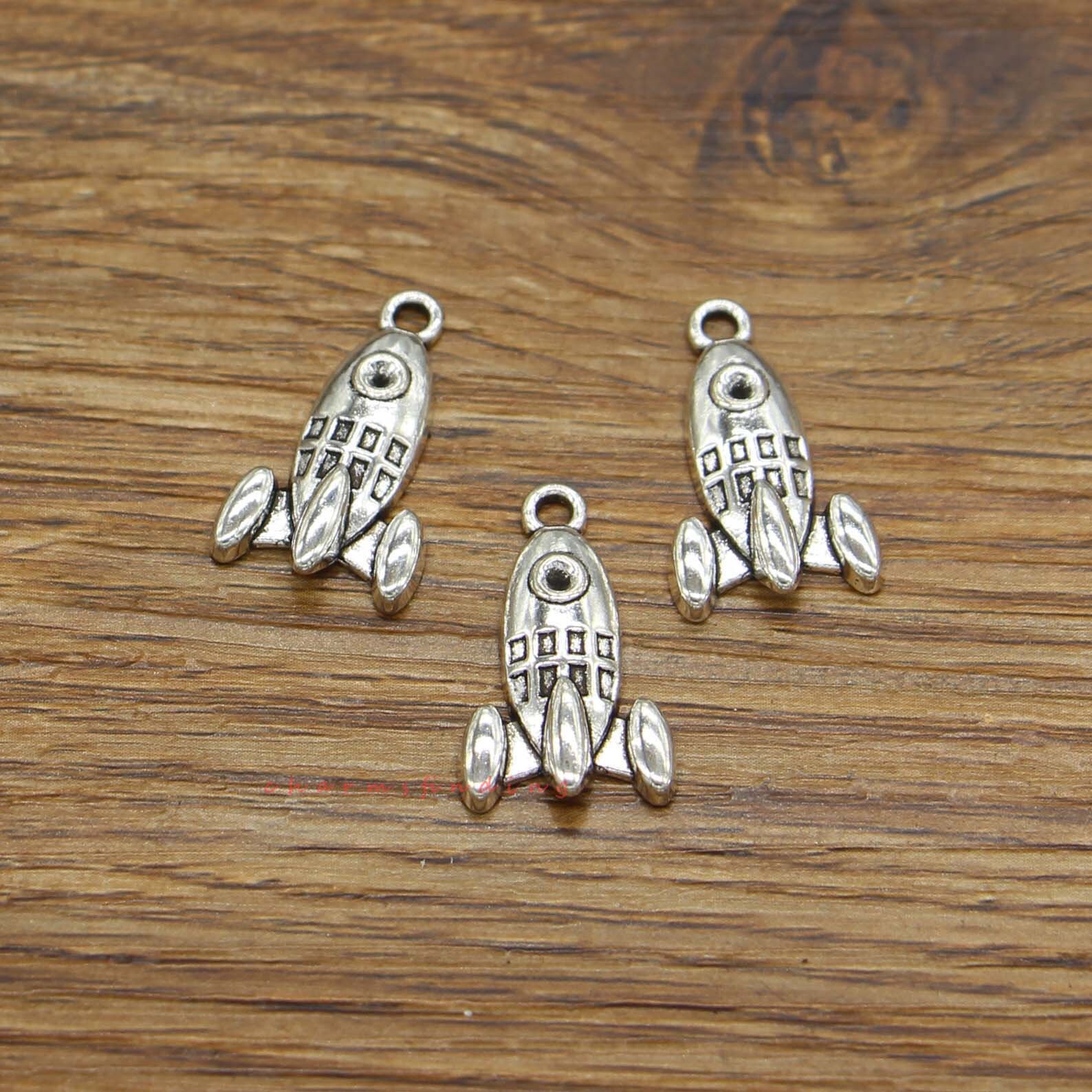 30pcs Rocket Ship Charms Spaceship Charms Antique Silver Tone | Etsy