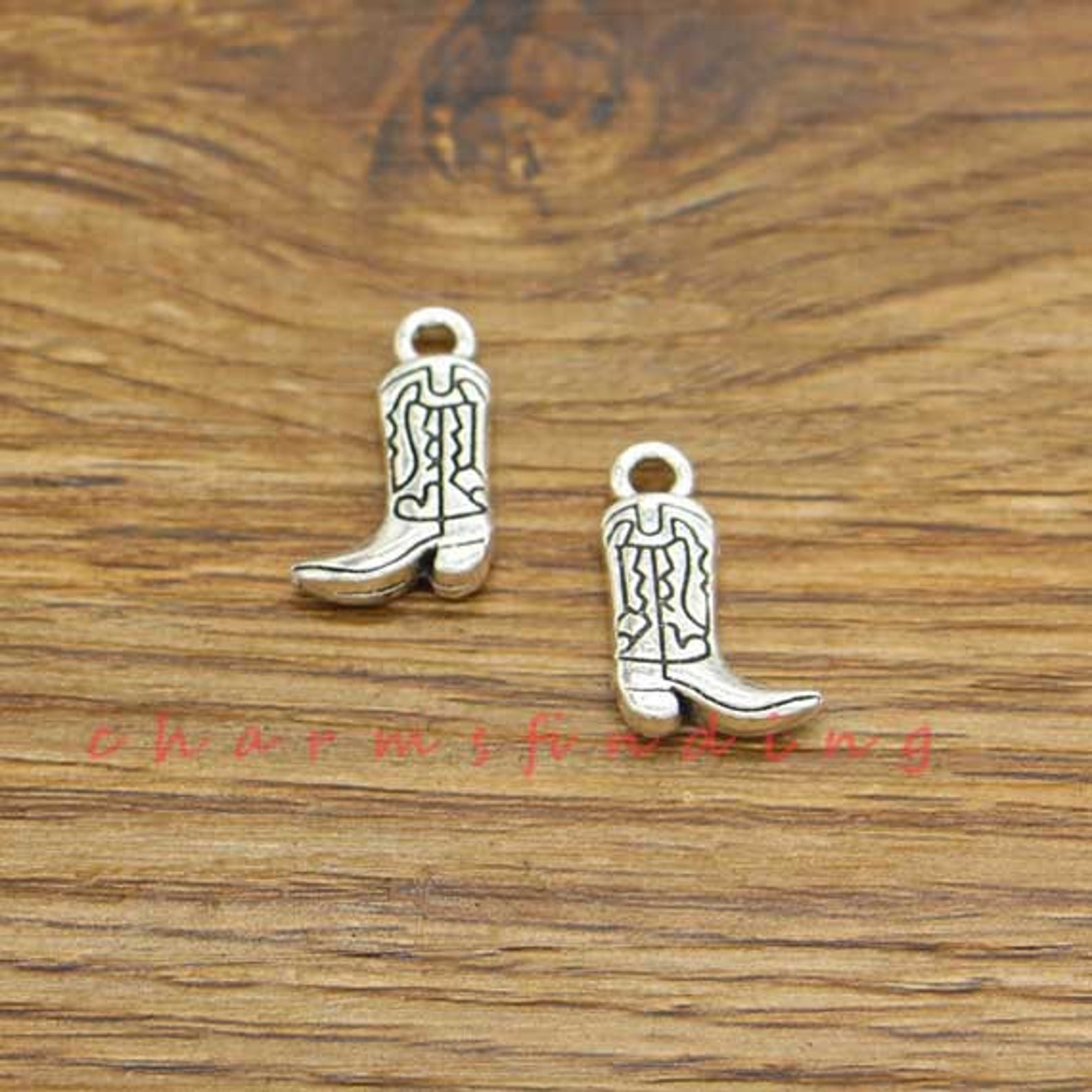 20pcs Cowboy Boot Charms Shoe Charms Antique Silver Tone - Etsy