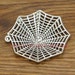 3pcs Large Spider Web Charms Halloween Charms Antique Silver Tone ...