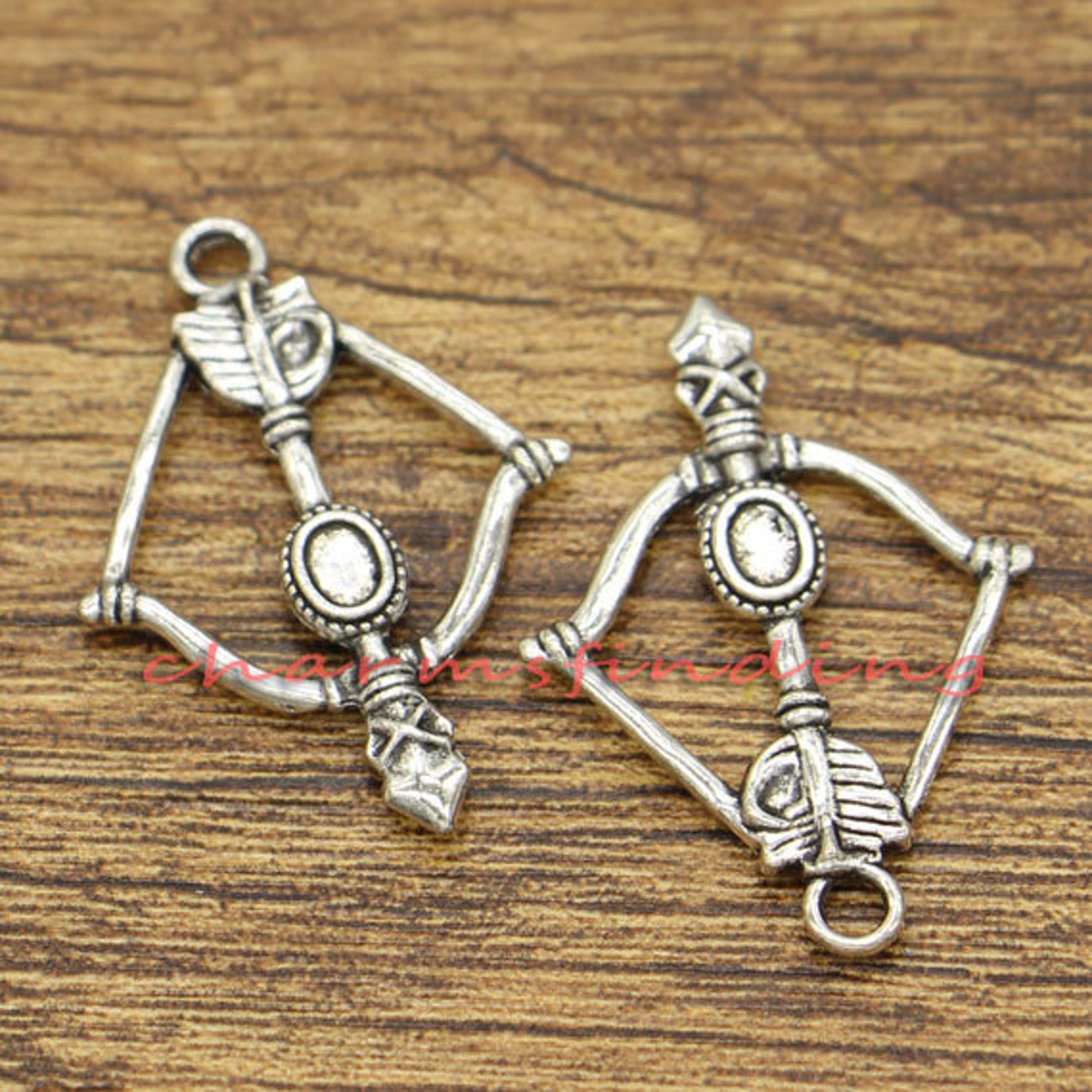 20pcs Bow and Arrow Charms Archery Charm Antique Silver Tone - Etsy