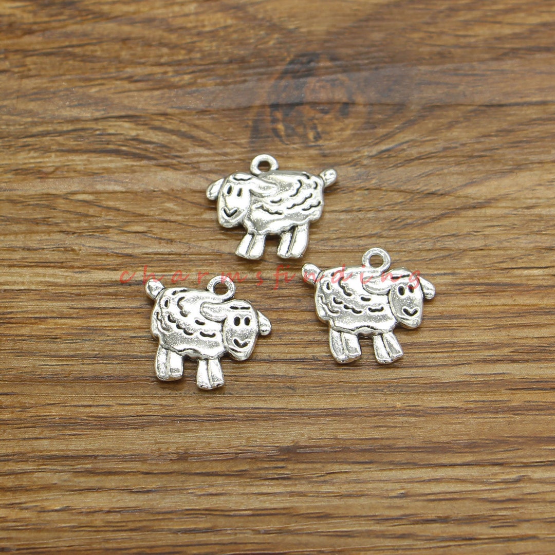 20pcs Sheep Charms Farm Animal Charms Pendant Charm Bracelet Antique ...