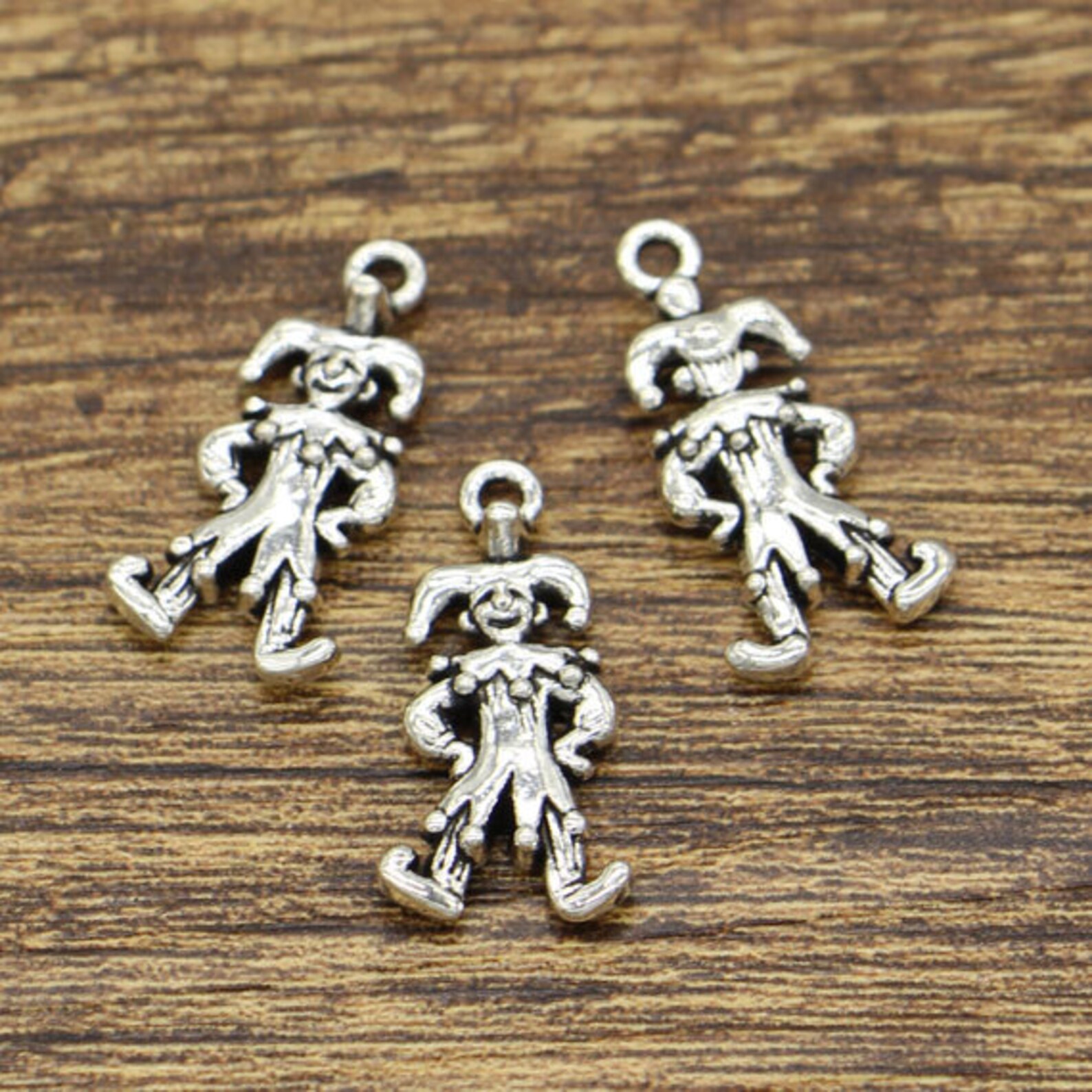 20pcs Jester Charms Clown Charms Antique Silver Tone 12x25mm - Etsy