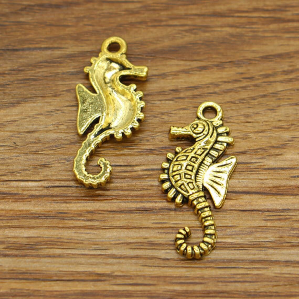 50pcs Sea Horse Charms Seahorse Beach Charms Antique Gold Tone - Etsy