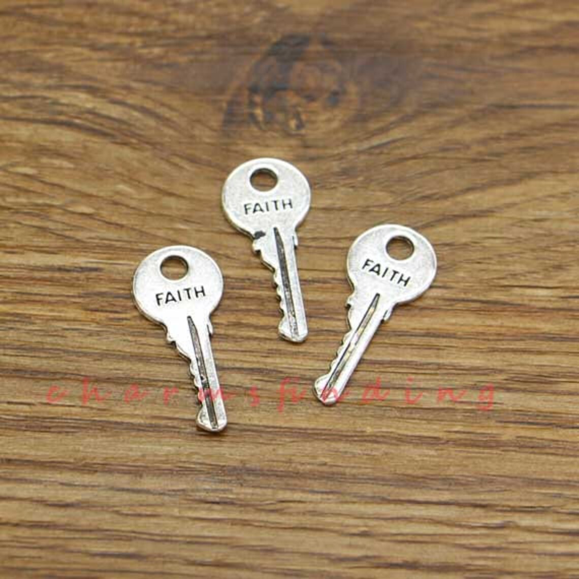 50pcs Faith Key Charms Home Key Charms Keys Antique Silver - Etsy