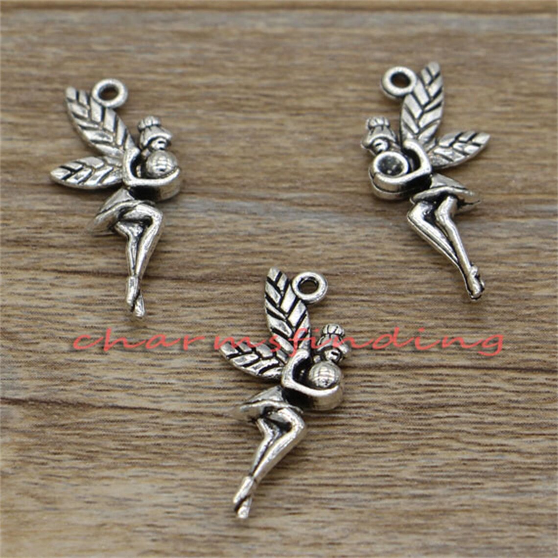 30pcs Fairy Charms Angel Charms Pixie Charm Girl Charms Antique Silver ...