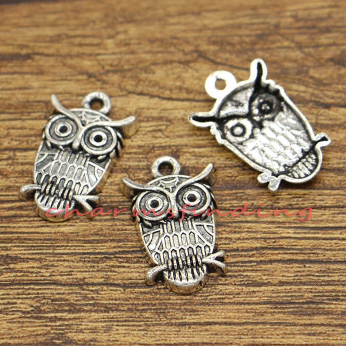 20pcs Owl Charms Bird Animal Charm Antique Silver Tone 15x22mm - Etsy
