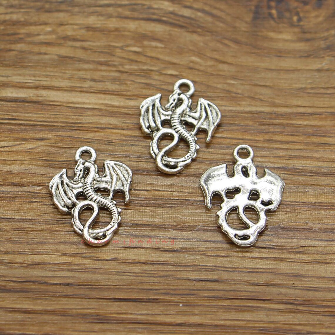 30pcs Baby Dragon Charms Animal Charms Mythical Antique Silver - Etsy