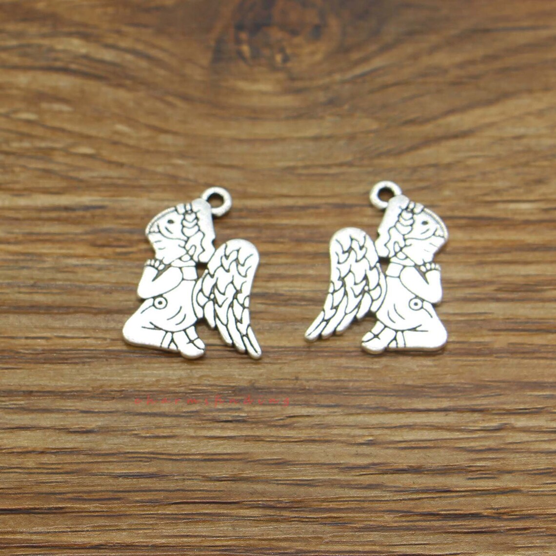 20pcs Angel Charms Praying Angel Charm Antique Silver Tone | Etsy