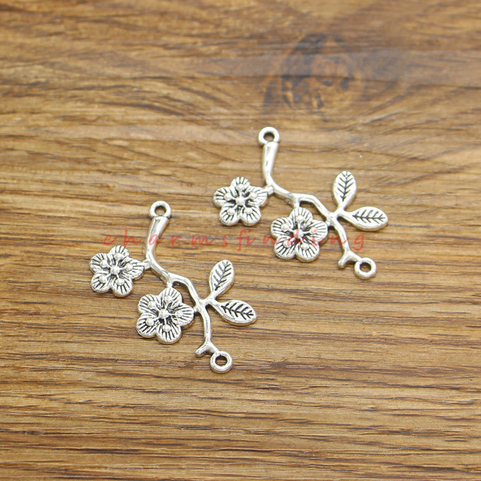 25pcs Flower Connector Charms Links Floral Sakura Connector | Etsy