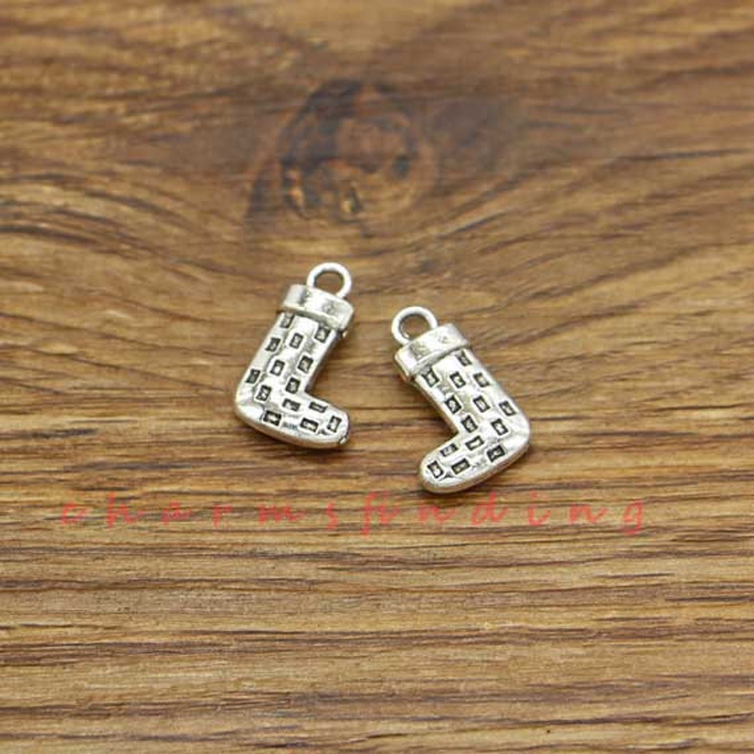 25pcs Christmas Stocking Sock Charm Holiday Creation Charms Antique ...