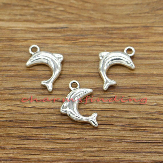 20pcs Dolphin Charms Antique Silver Tone Marine Life Charms - Etsy