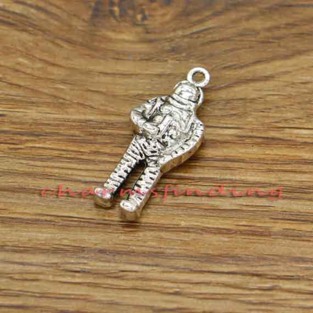 10pcs Astronaut Charms Outer Space Charms Antique Silver Tone 13x30mm ...
